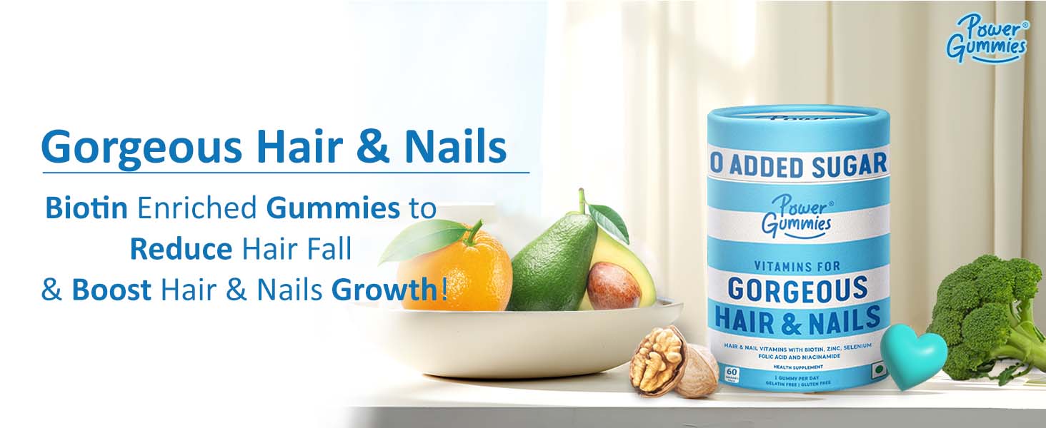 Hair and Nails Vitamins | Biotin Gummies – Power Gummies